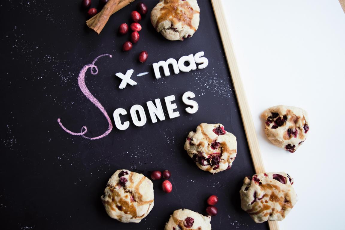 Weihnachtliche Scones mit Cranberries | vegan - Frau Janik
