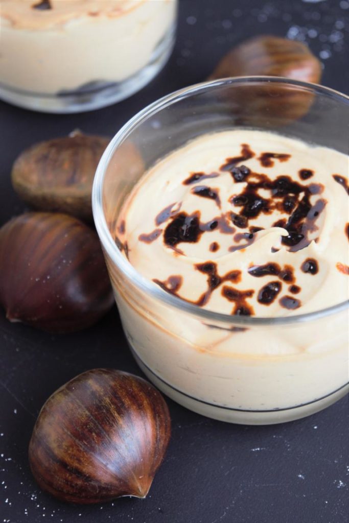 Maroni Creme - Dessert im Glas | vegan - Frau Janik