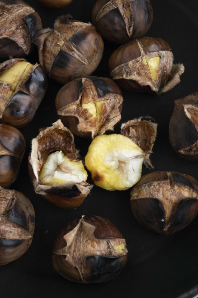 Gesunder Snack - Maroni aus der Bratpfanne - Frau Janik